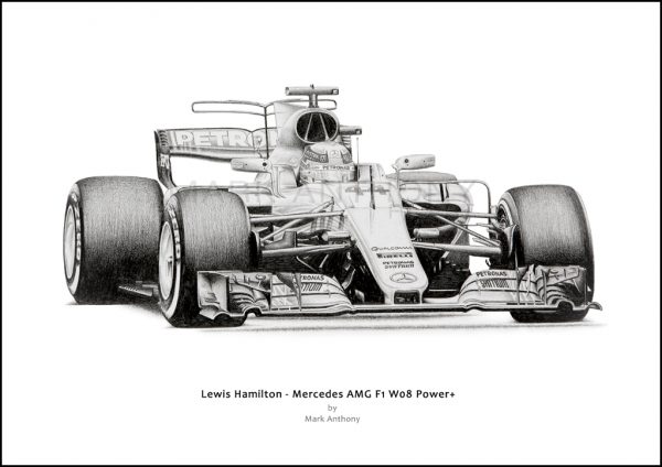 Lewis Hamilton - Mercedes W11 - Formula 1 and Movie Art by Mark Anthony